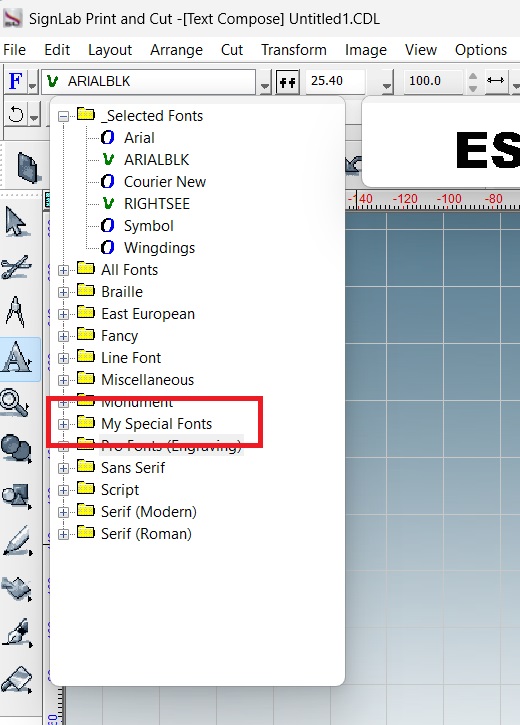 How do I create a Font group and add my fonts to the group?
