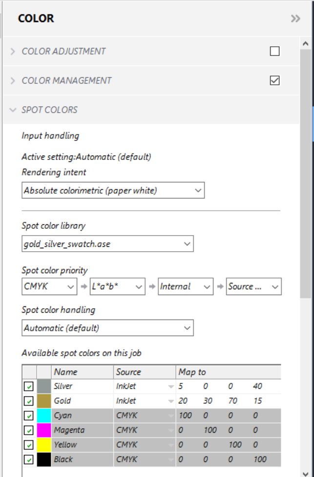 Can Fiery XF Color Editor import Adobe Swatch Exchange (.ase) files?