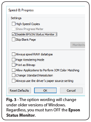 How to stop the Epson Status Monitor process
