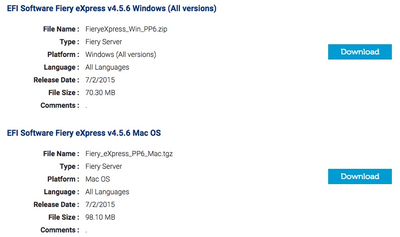 How to download Fiery eXpress software