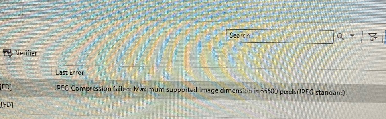 Error: "JPEG Compression failed: Maximum supported image dimension is 65500(JPEG standard).