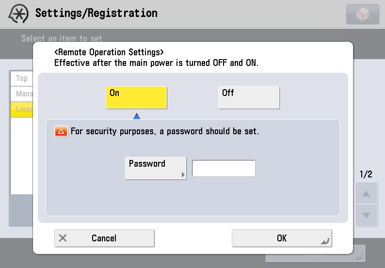 How to enable Unity Display on Canon imagePRESS C10000VP