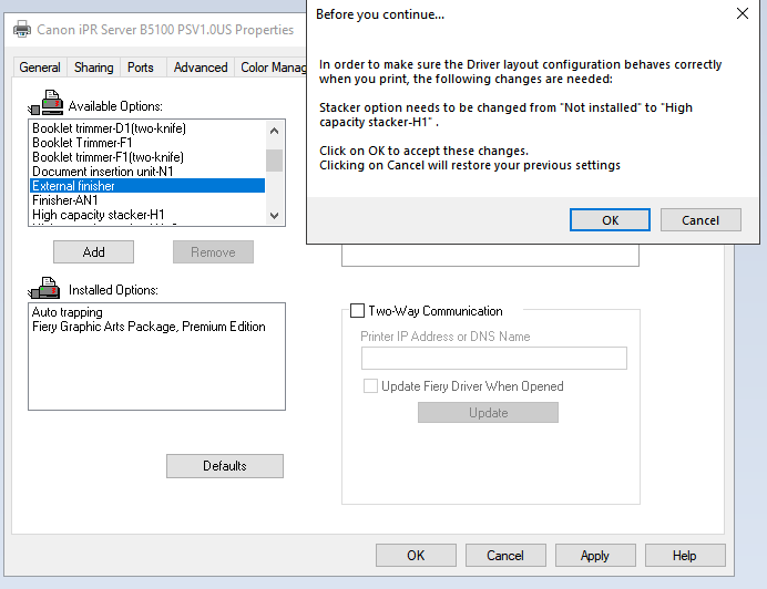 Canon imagePRESS Server B4100/B5100 - Plockmatic Finisher Prints ...
