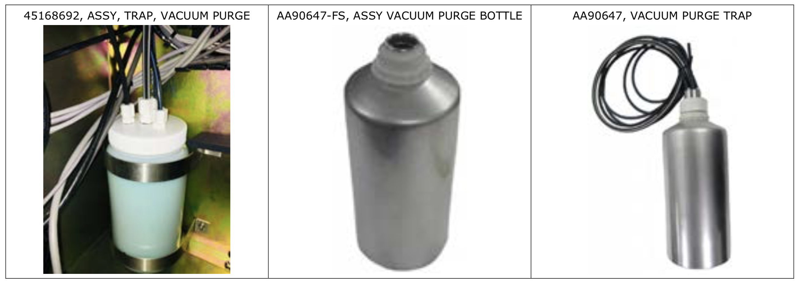 VUTEK GS Series LX3 Ordering Correct Vacuum Purge Container